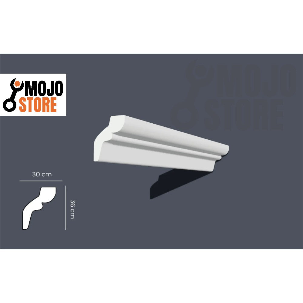 Cornisa Poliestireno PP1036 (36x30mm) Alta Calidad | MOJOSTORE